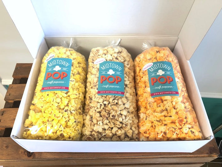 Medium Sampler Mailer - 3 Flavor Popcorn Variety Pack | Midtown Pop ...